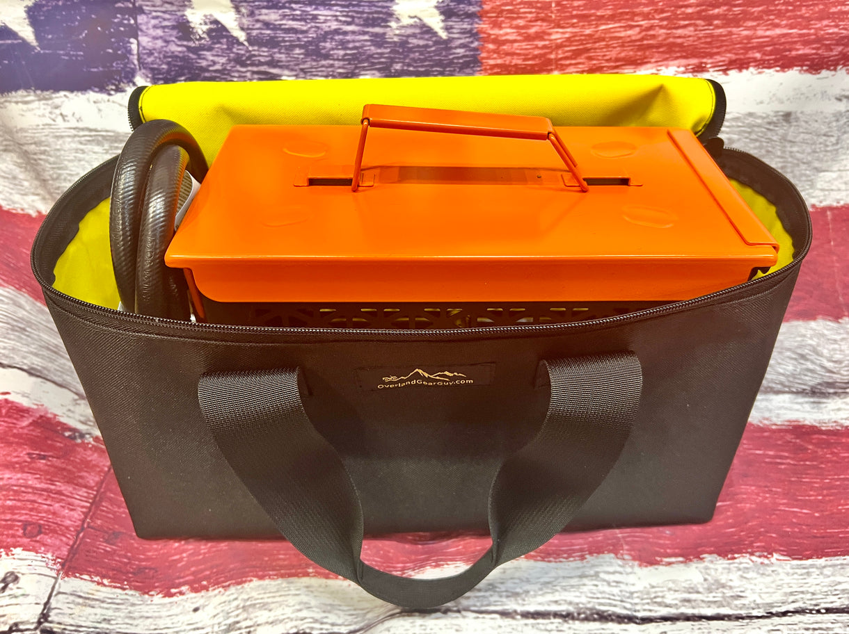 FIRECAN PORTABLE FIRE PIT Carry Bag - IGNIK- Lava Box - Overland Gear Guy