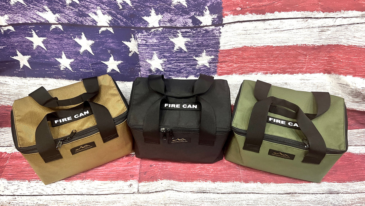 FIRECAN PORTABLE FIRE PIT Carry Bag - IGNIK- Lava Box - Overland Gear Guy