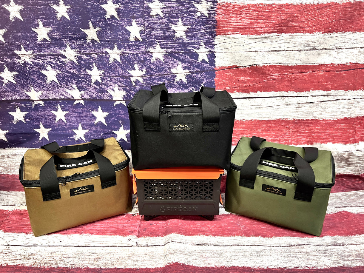 FIRECAN PORTABLE FIRE PIT Carry Bag - IGNIK- Lava Box - Overland Gear Guy