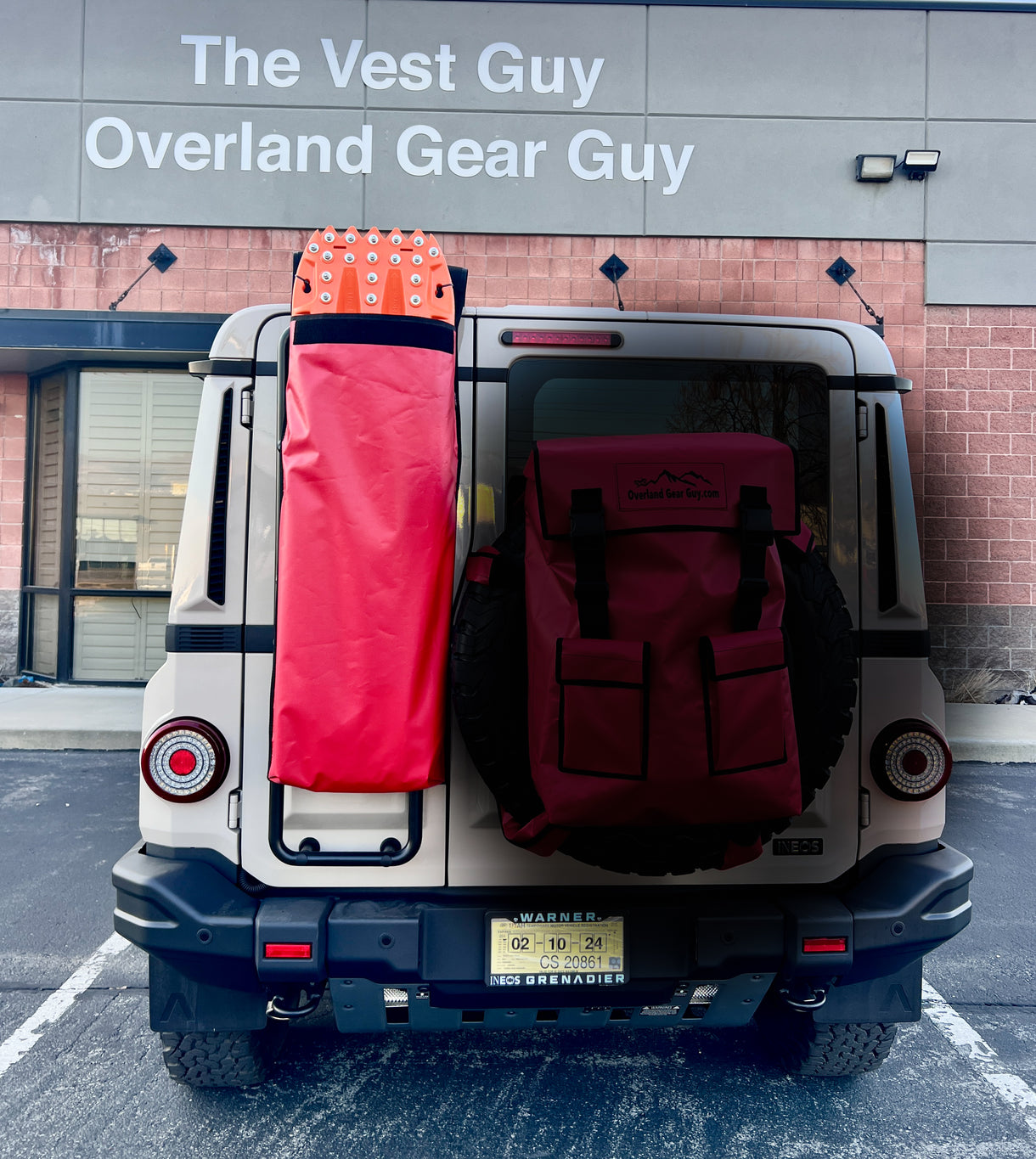 Traction Recovery Board Storage Bag LADDER Mount - Overland Gear Guy