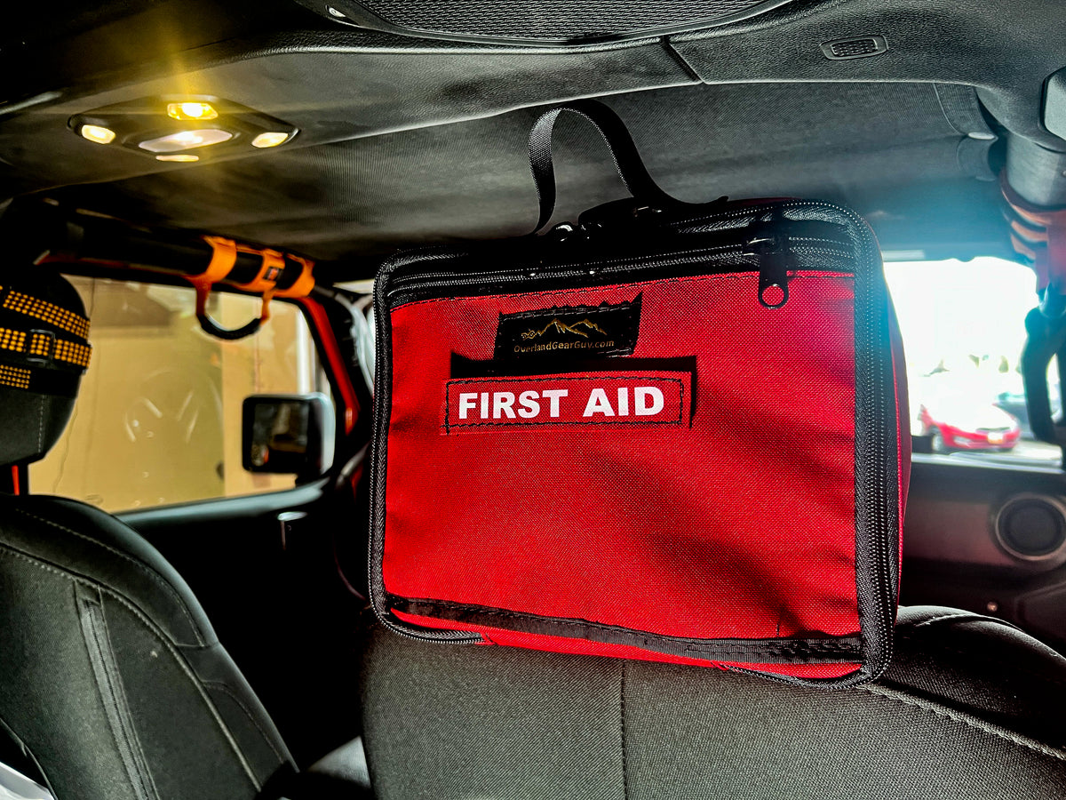 First Aid Kit Headrest Pouch - Vehicle First Aid Kit by Overland Gear Guy