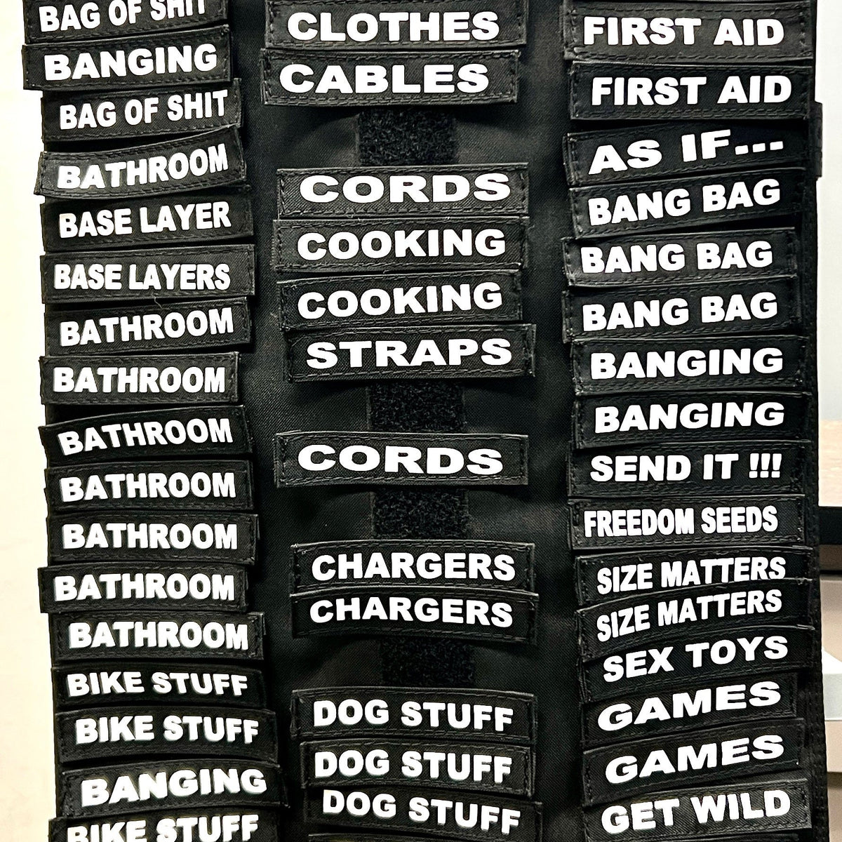 ID Tags, Custom Gear Tags, Custom Velcro Name Tag by Overland Gear Guy